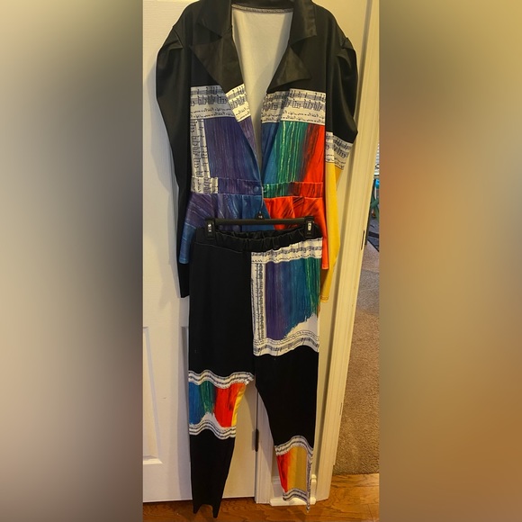 Pants & Jumpsuits | Fun Colorful Pants Suit With Music Notes Detailing ...